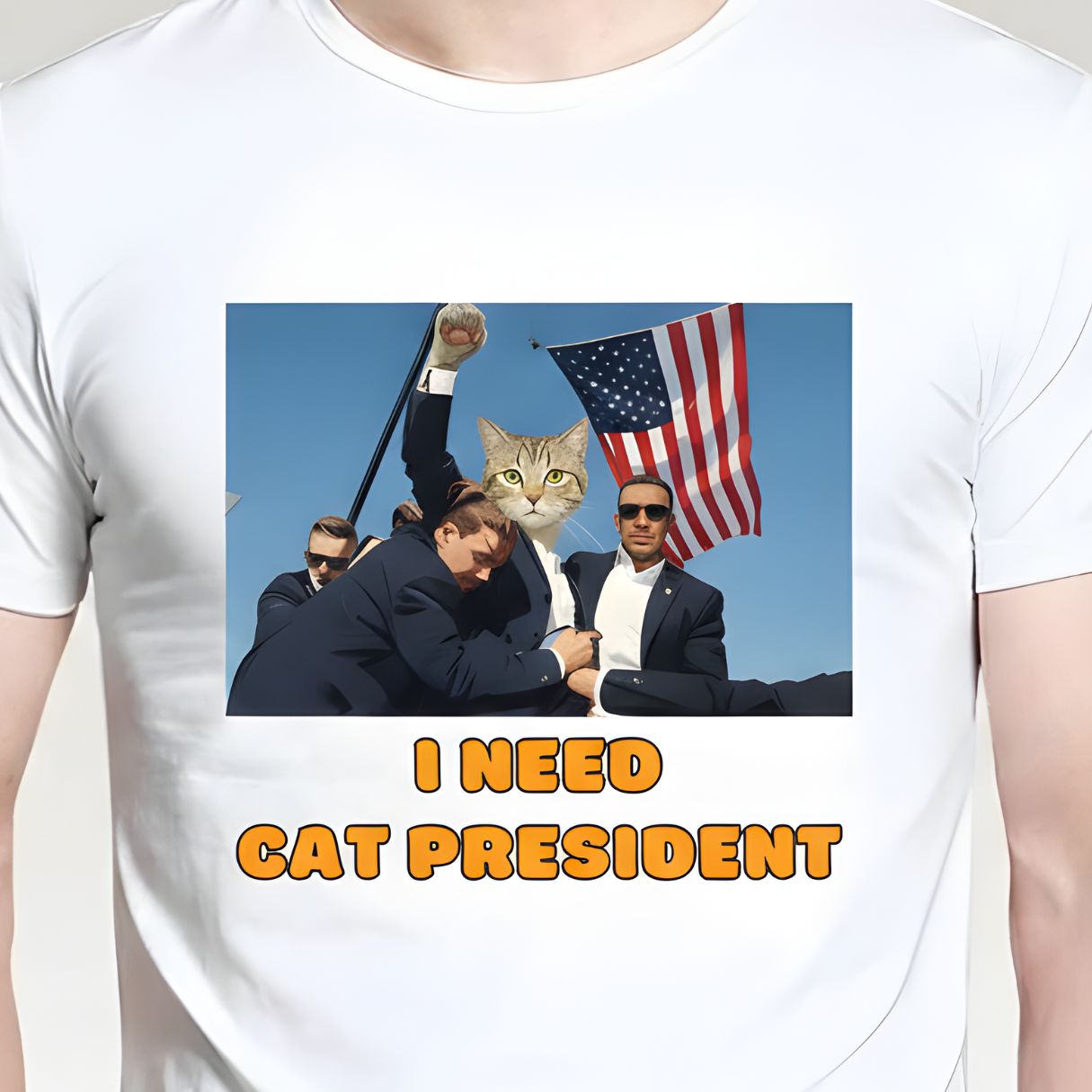 Cartoon Cat T-Shirt | I Need a Cat President! Inspired by The Shooting ...