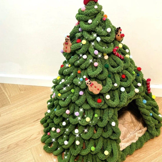 Fully DIY Christmas Tree Cat Bed With Materials – Meowgicians™
