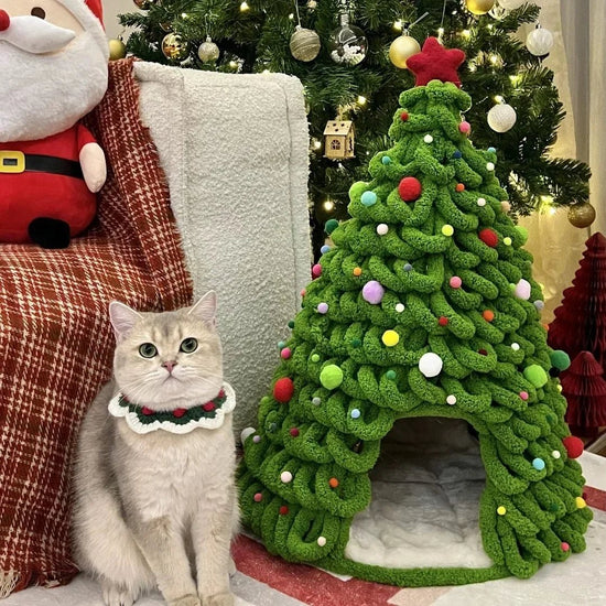Fully DIY Christmas Tree Cat Bed With Materials – Meowgicians™