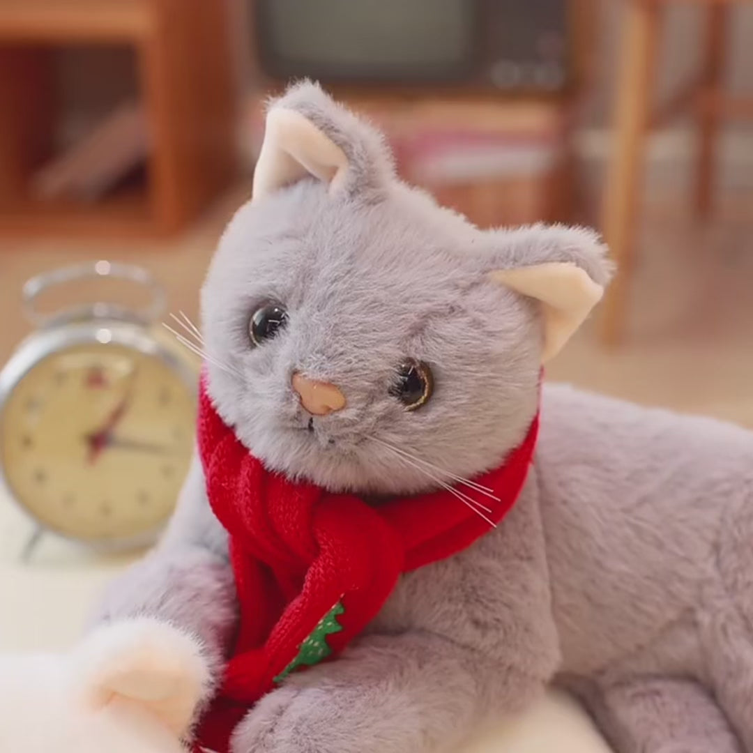 Small Size Realistic Fur Cat Plush | Have a Cat Without Commitment ...