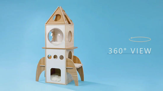 Amazing Rocket Ship Cat Tree | Unique Cat Tree With Fun and Adventure ...