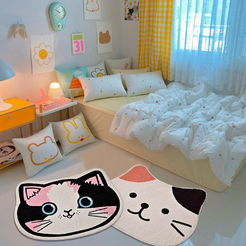 Adorable cartoon cat carpet cat rug – Meowgicians™