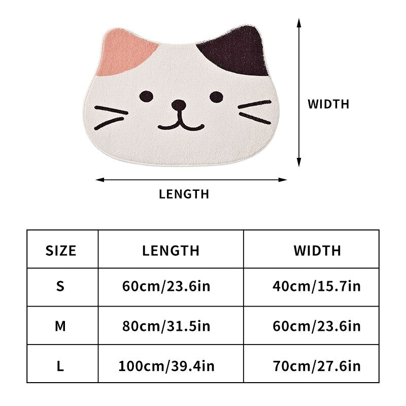 Adorable cartoon cat carpet cat rug – Meowgicians™