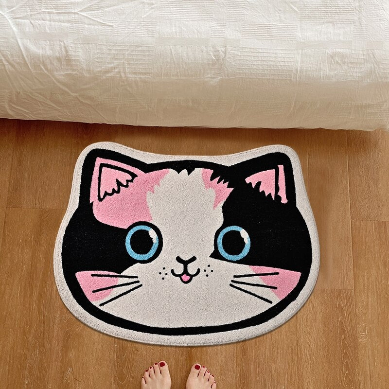 Adorable cartoon cat carpet cat rug – Meowgicians™