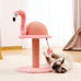 Adorable flamingo cat scratching post – Meowgicians™