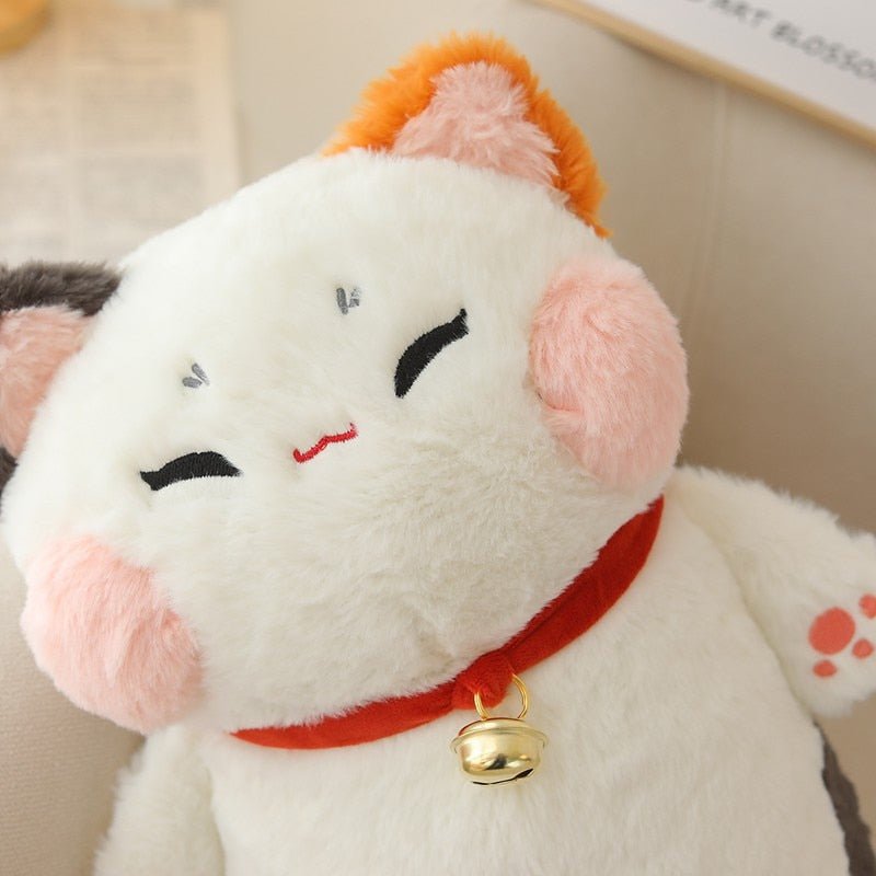 Adorable Large Calico Cat Plush | Cuteness Overload Smiling Cat ...