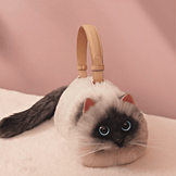 Amazingly real fluffy cat handbag - Handbag that 99% like a Real Cat ...