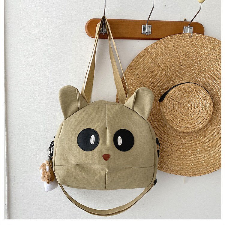 Adodable big eyes cat crossbody bag - Be A Super Catchy Cat Lady ...