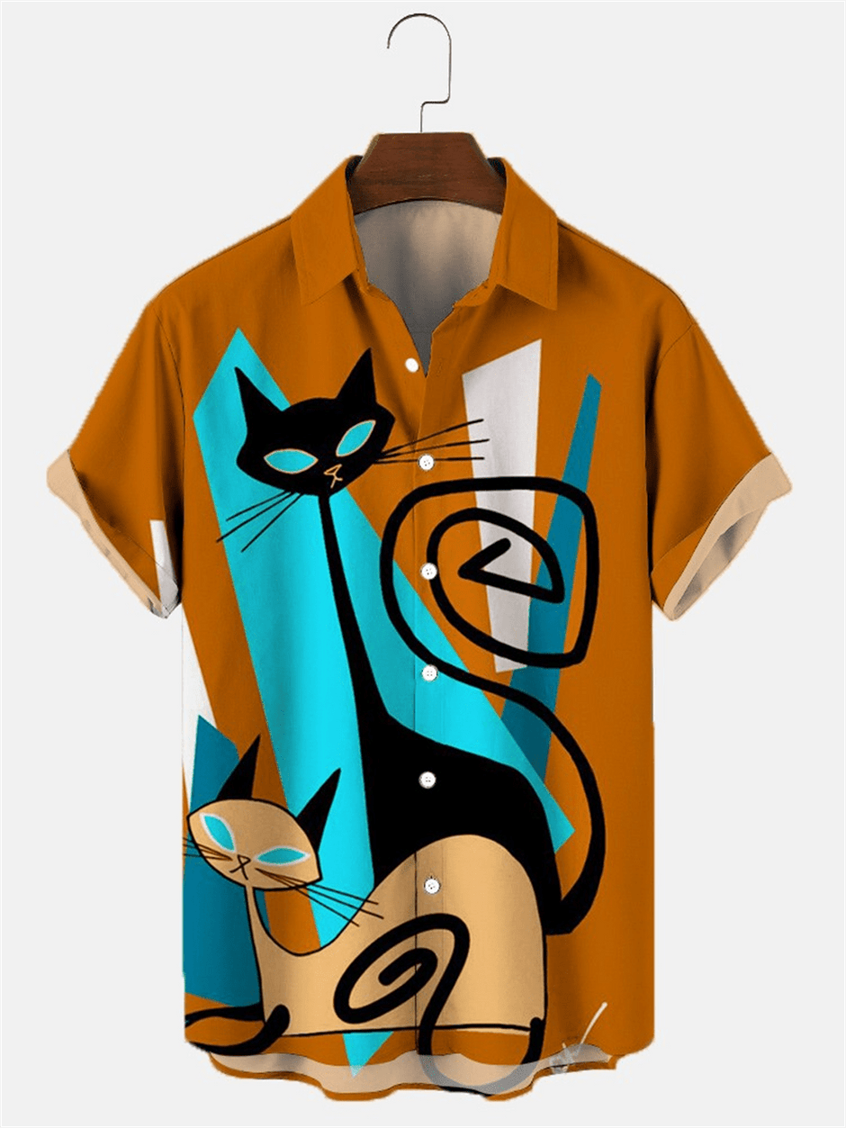 Cat Hawaiian Shirts | Enjoy Tropical Fun with a Blend of Cat & Fashion ...