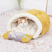 Calming snuggle cat bed with pillow: New warm & calming bed for cat ...