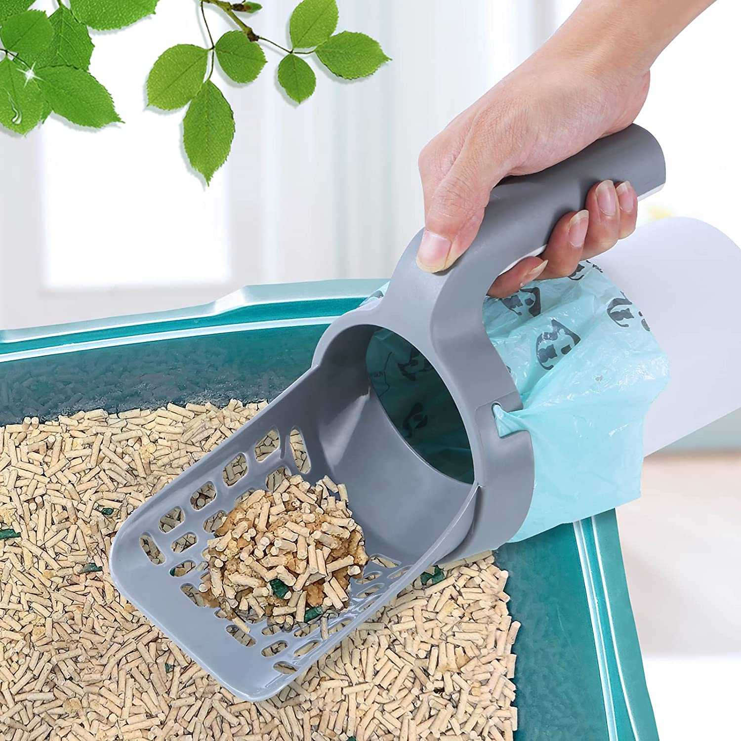 cat litter cleaning scooper with bag – Meowgicians™