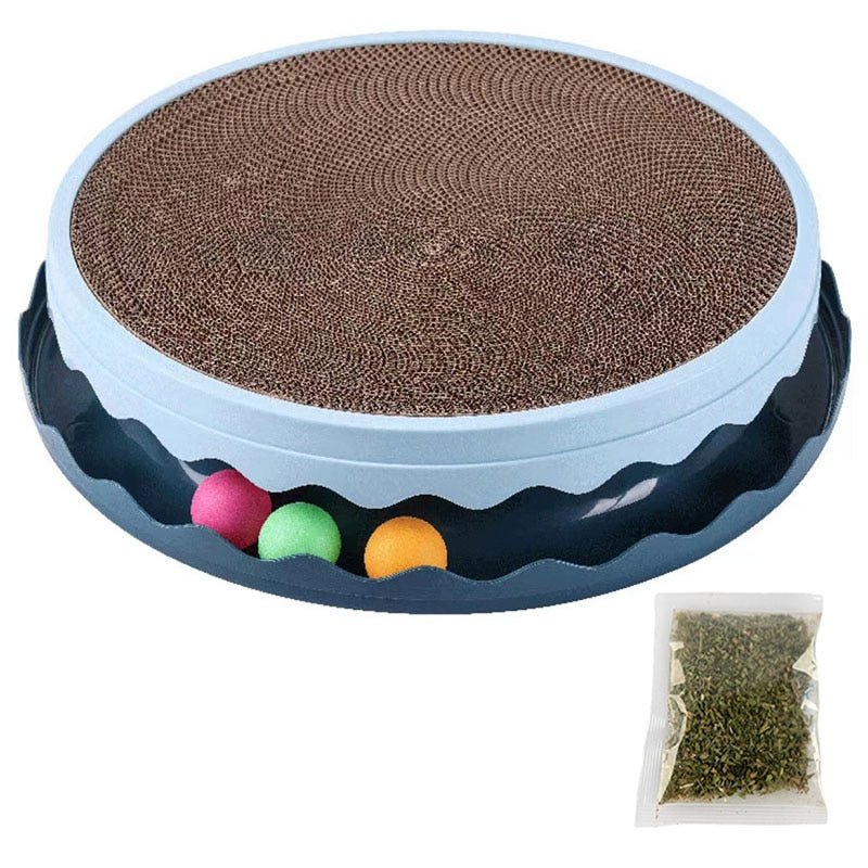 Cat scratch board with rolling balls – Meowgicians™