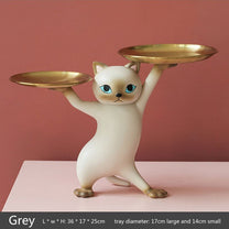 Dancing Tray Cat | Premium Cat Figure for a Playful Home Decor – Meowgicians™