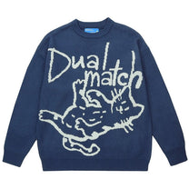 Embroidery Stylish Cute Cat Sweaters - Dual Match Your Naughty Cat! – Meowgicians™