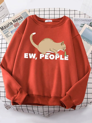 Get Comfy with our 'Ew, People!' Funny Cat Sweatshirts | Meowgicians ...