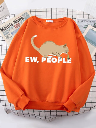 Get Comfy with our 'Ew, People!' Funny Cat Sweatshirts | Meowgicians ...