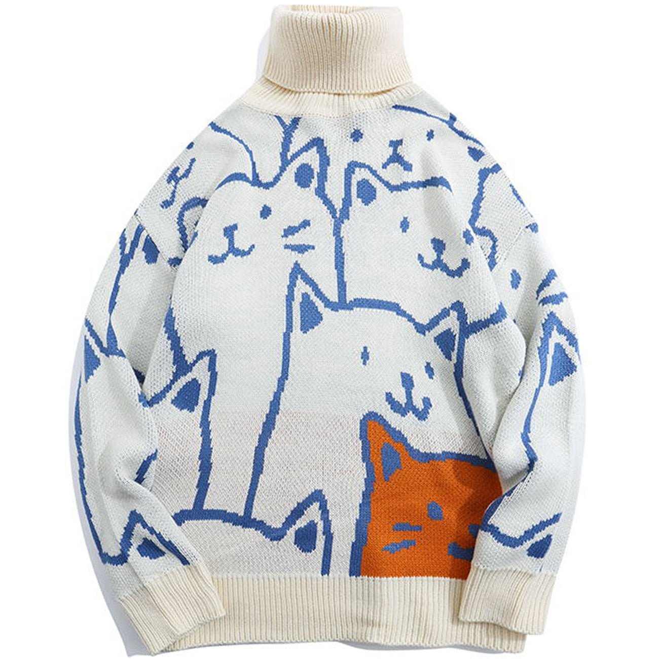 Fashionable cartoon cat jumper for men – Meowgicians™