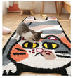 Funny calico cat rug for bedside – Meowgicians™