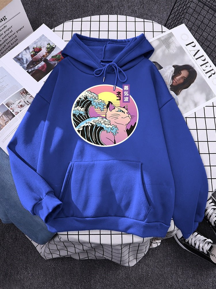 "Gigantic cat tsunami" Japanese Hoodie – Meowgicians™