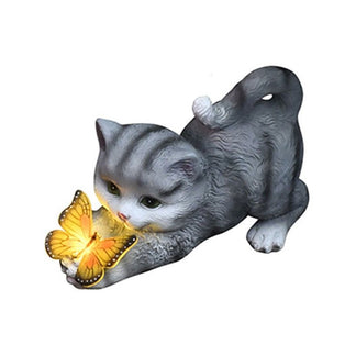 Solar Cat Sculpture & Butterfly: Meet the Cutest, Brightest Cat Around ...