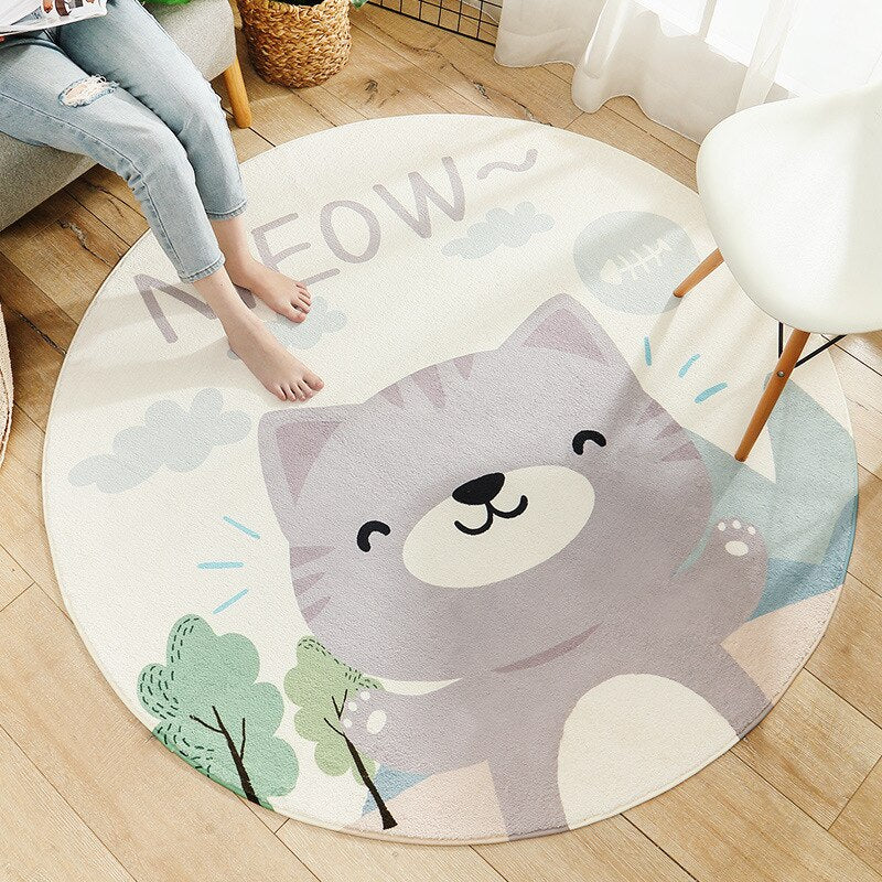 'Happy cat and friends' Big size cat carpet cat rug for living room ...