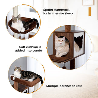 'Hide and Seek' Modern Cat Tree | Stylish and Functional Cat Furniture ...