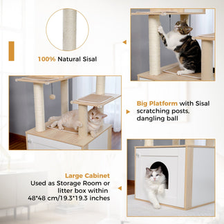 'Hide and Seek' Modern Cat Tree | Stylish and Functional Cat Furniture ...