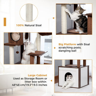 'Hide and Seek' Modern Cat Tree | Stylish and Functional Cat Furniture ...