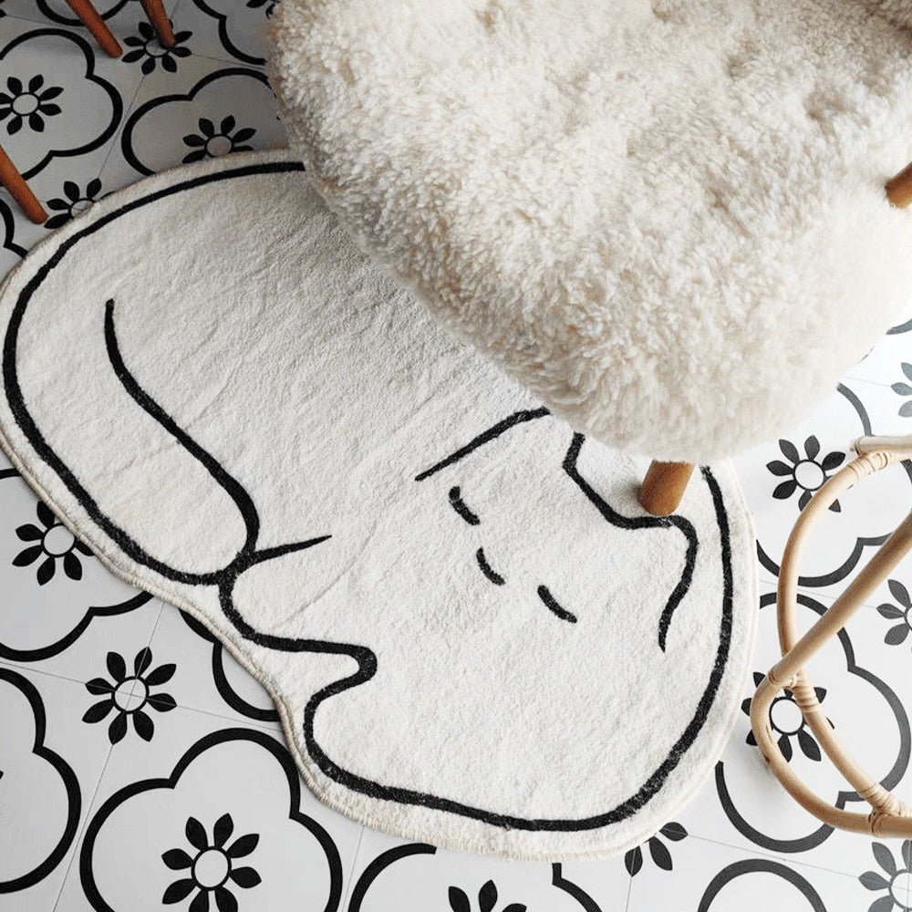 'Huge cat!' Minimalist fluffy cat carpet – Meowgicians™