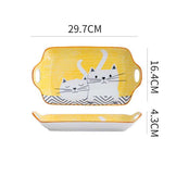 Japanese style premium kawaii cat ceramic dinner set for cat lovers ...
