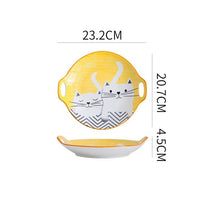 Japanese style premium kawaii cat ceramic dinner set for cat lovers ...