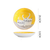 Japanese style premium kawaii cat ceramic dinner set for cat lovers ...