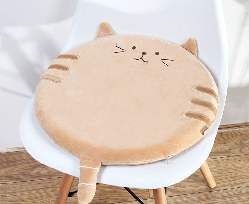 Sit Comfortably with Cat Shape Chair Cushion | Kawaii Chair Plush ...