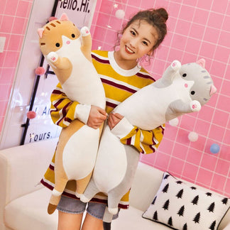 Cuddle up With Our Cute and Kawaii Design Long Cat Plush | Meowgicians ...
