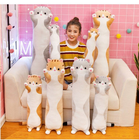 Cuddle up With Our Cute and Kawaii Design Long Cat Plush | Meowgicians ...