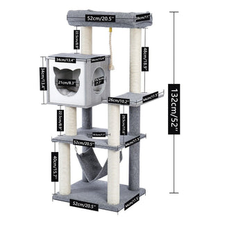 Minimalist Cat Tree with Hammock | Elevated Comfort for Your Cat ...