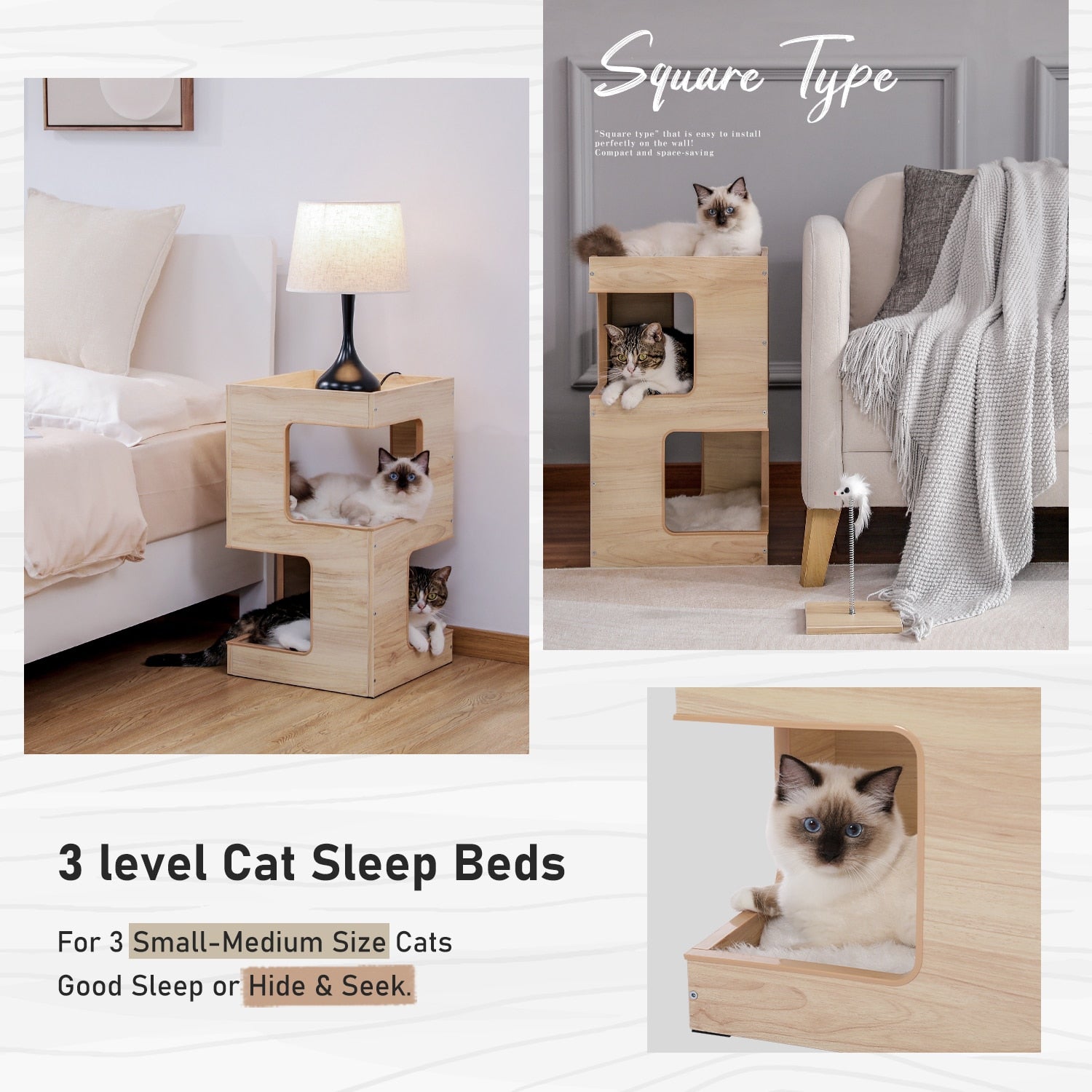 Minimalist Modern Cat Tree | Sleek, Stylish Side Table & Cat Furniture ...