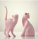 Adorable Minimalist Nordic Pink Cat Figurine Sculpture | Home Decor ...