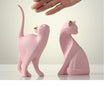 Adorable Minimalist Nordic Pink Cat Figurine Sculpture | Home Decor ...