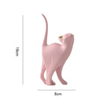 Adorable Minimalist Nordic Pink Cat Figurine Sculpture | Home Decor ...