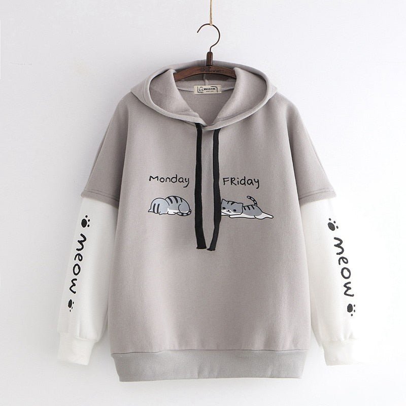"Monday x Friday of Me" Cat Hoodie – Meowgicians™
