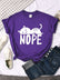 'Nope' Funny Female Cat t-Shirt | Purfectly Sassy Cat Mom T Shirt ...