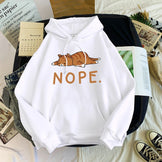 'Nope..' The lazy cat funny cat hoodie – Meowgicians™