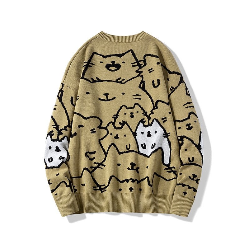 Chic Cartoon Cat Sweater for Humans | Cuteness Overload, Fashionable ...