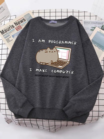 Code, Laugh, Repeat | Programmer Cat Sweaters For Every Tech Enthusiast ...