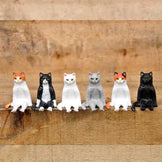 Sitting Cats Desk Figurine - Adorable Cat Figure Decor for Your Home ...