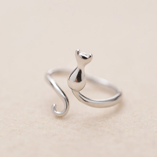 Stainless steel adorable cat ring – Meowgicians™