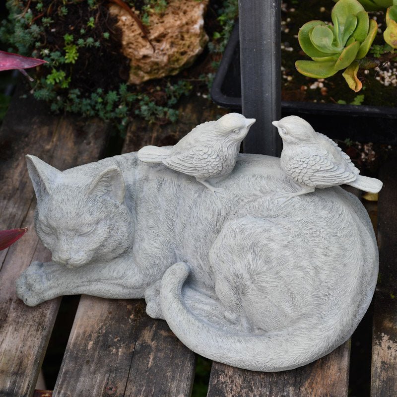 Stone Color Outdoor Cat Statue | An Emblem of Peace and Harmony ...