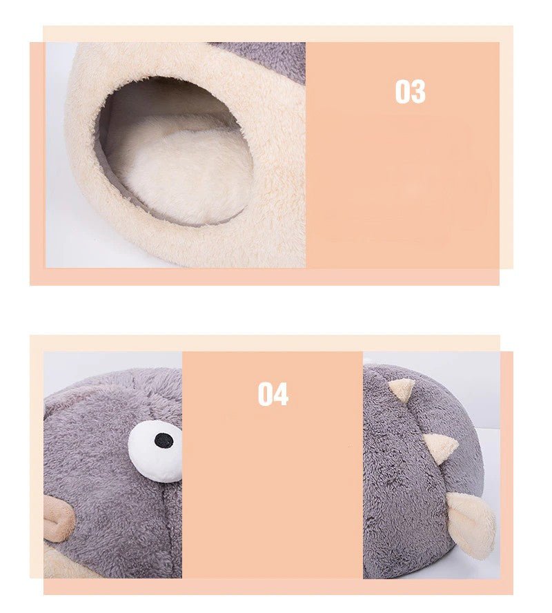 'The flappy fish' enclosed cat bed- Adorable & fishy hideaway for cat ...