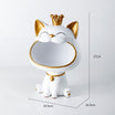 Laughing Cat Key Holder with Crown - Adorable & Functional Cat Figure ...